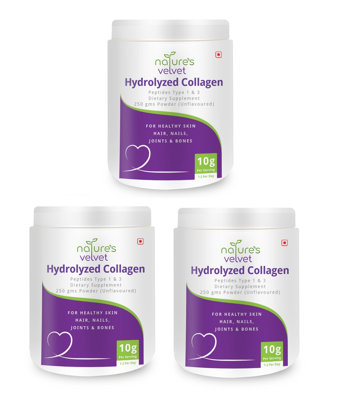 Hydrolysed Collagen Peptides (1 & 3) Powder - Unflavoured (250 GMS ...